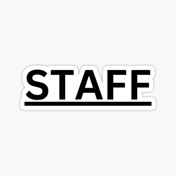 "Staff Collection" Sticker for Sale by Quantex-Design | Redbubble