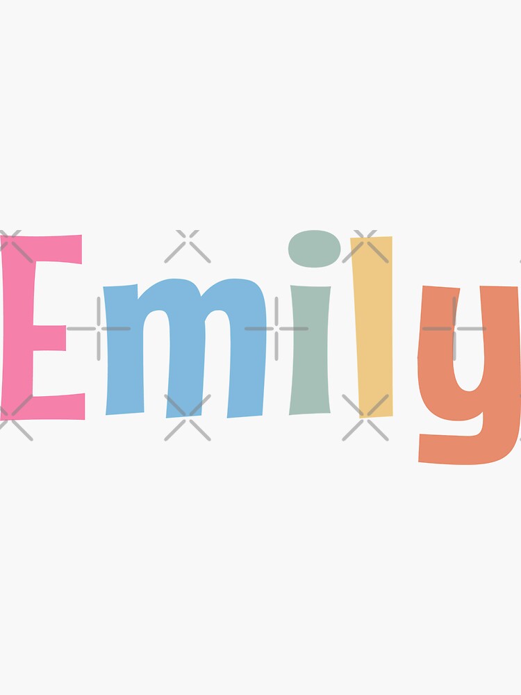 "emily name - emily" Sticker for Sale by MOONINSPIRATION | Redbubble