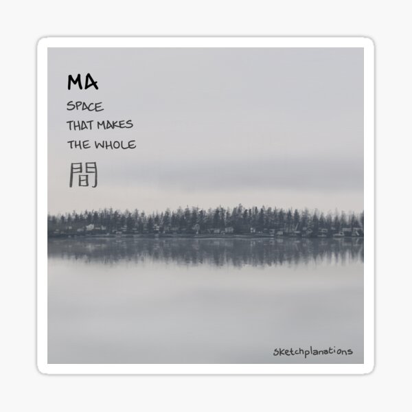 "Ma - negative space" Sticker for Sale by sketchplanator | Redbubble