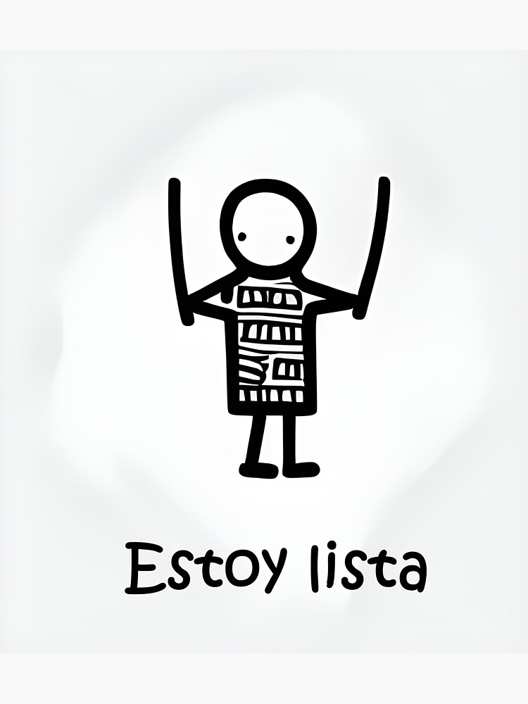 "Stick figure - estoy lista" Sticker for Sale by TerneProducts | Redbubble