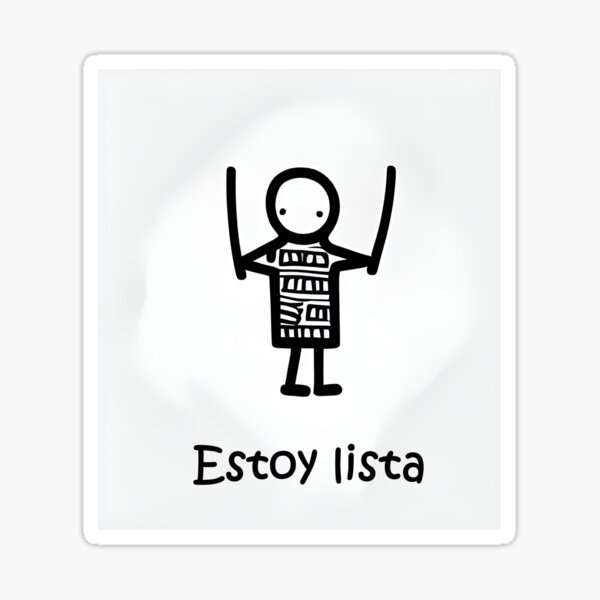 "Stick figure - estoy lista" Sticker for Sale by TerneProducts | Redbubble