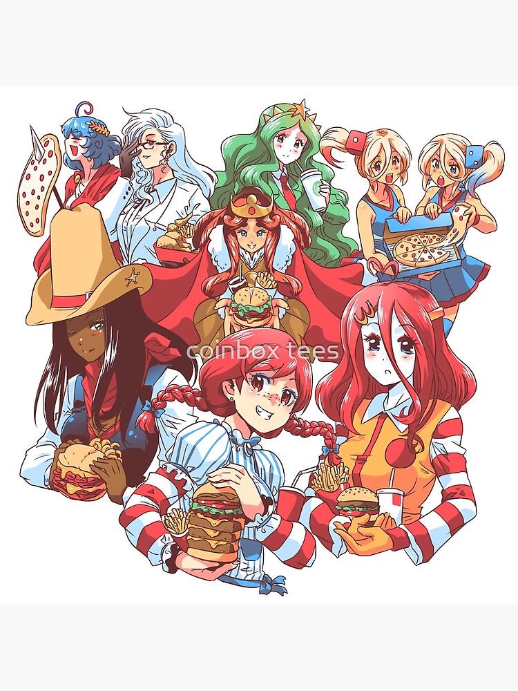 "Fast Food Waifus" Poster for Sale by metrokard | Redbubble