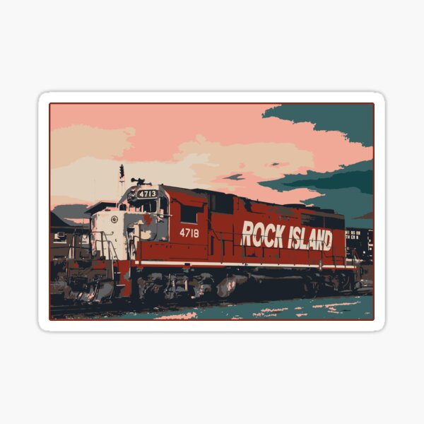 "Rock Island Railroad" Sticker for Sale by illy-designs | Redbubble