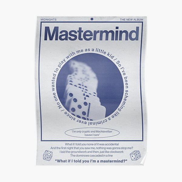 "Mastermind" Poster for Sale by lgsketches | Redbubble