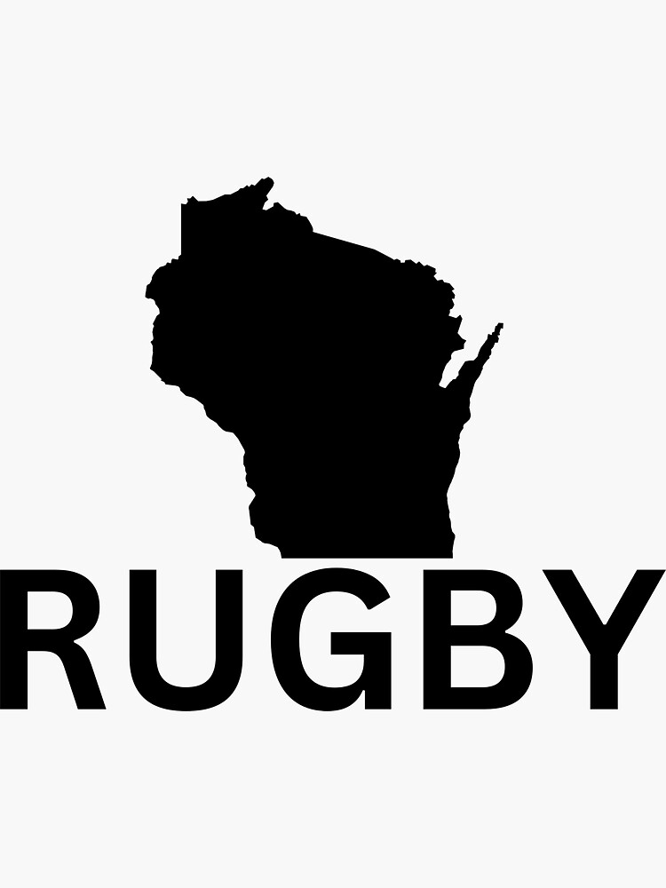 "Wisconsin Rugby" Sticker for Sale by CHAOSRUGBY | Redbubble