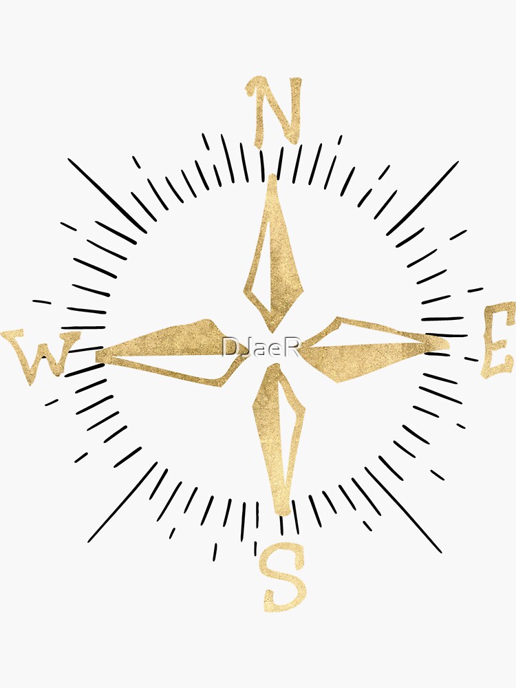 Compass Sticker For Sale By Djaer Redbubble