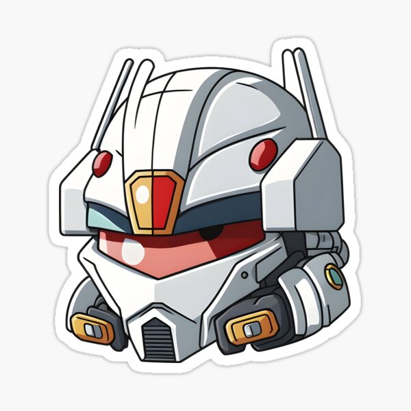 "Gunpla Helmet Illustration" Sticker for Sale by njiiz | Redbubble