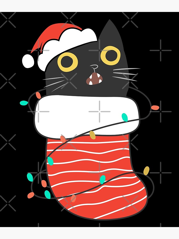 "Meowy Christmas - Funny Cat Christmas" Poster for Sale by ...