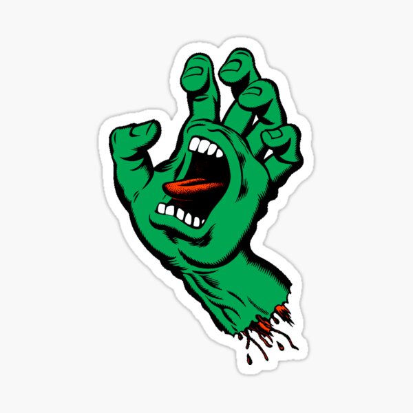 "Green Screaming Hand" Sticker for Sale by Jayiscool71 | Redbubble