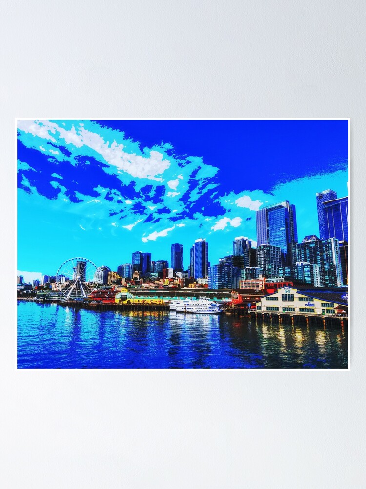 "Seattle Waterfront" Poster for Sale by ariellaspence | Redbubble