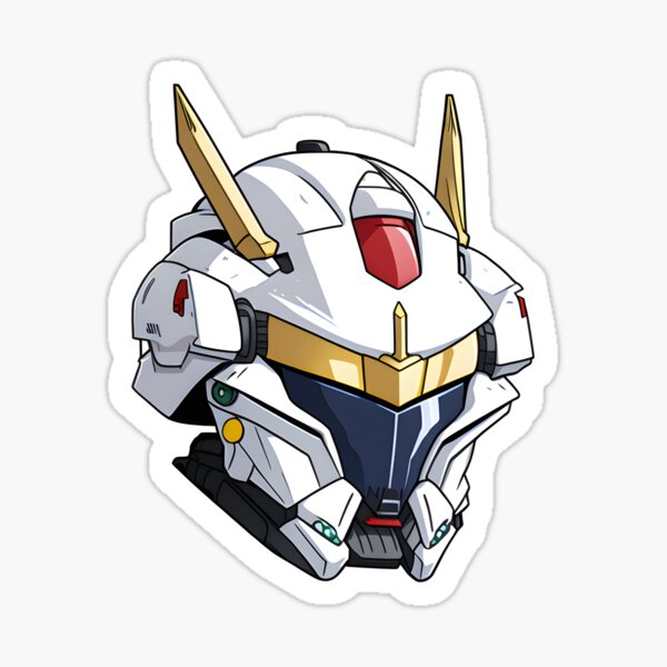 "Gunpla Helmet Illustration" Sticker for Sale by njiiz | Redbubble
