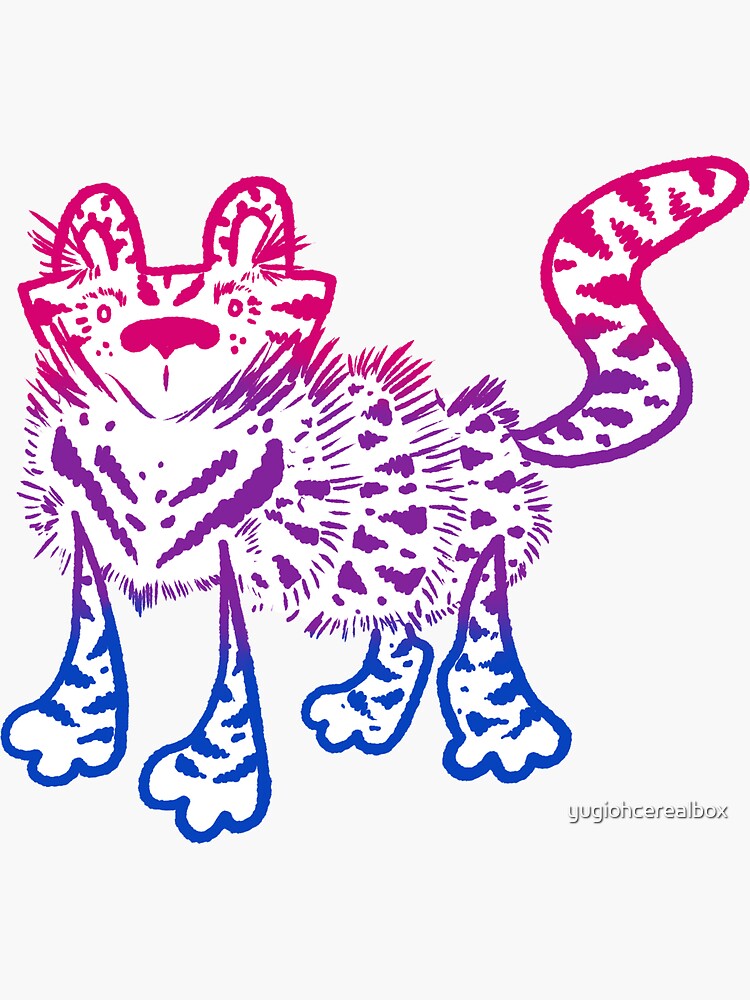 "bi tiger" Sticker for Sale by yugiohcerealbox | Redbubble