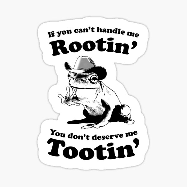 "Rootin Tootin Frog" Sticker for Sale by happynerdyshirt | Redbubble