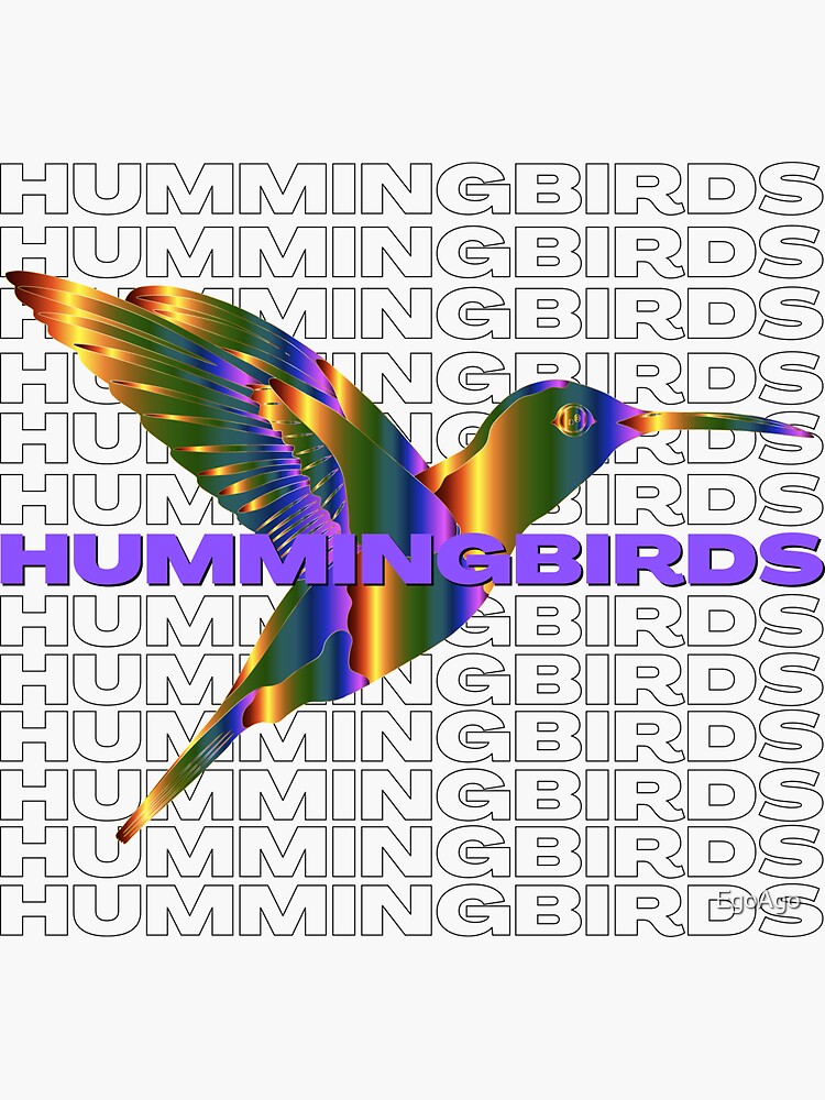 "HUMMINGBIRDS- PURPLE - HUMMINGBIRD LIFE COLLECTION " Sticker for Sale ...
