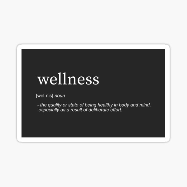 "Wellness" Sticker for Sale by ZiyadZoldyck | Redbubble