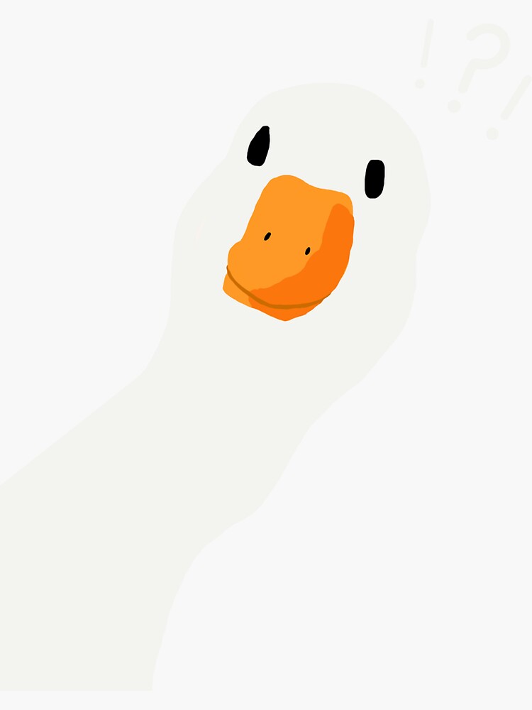 "Confused Duck Sticker" Sticker for Sale by mnat19 | Redbubble