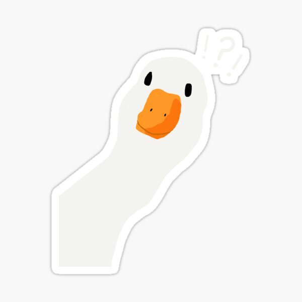 "Confused Duck Sticker" Sticker for Sale by mnat19 | Redbubble