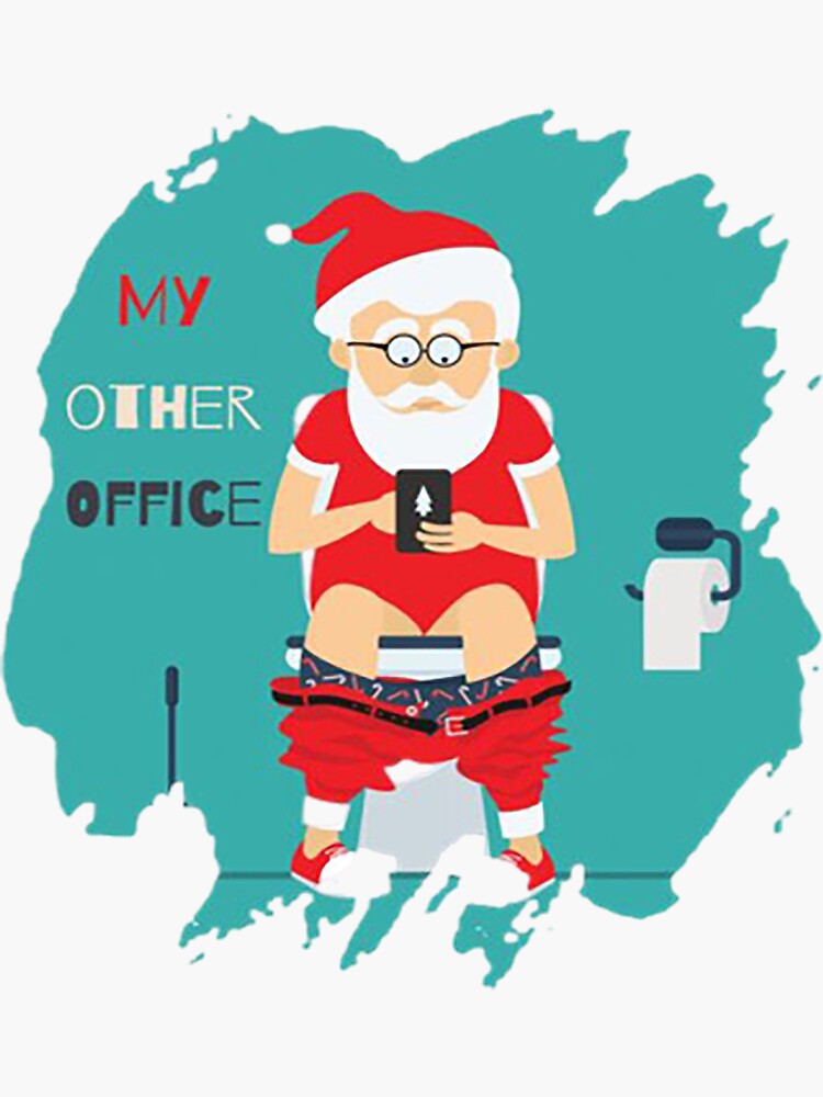 "My other Office Santa Claus Movie toilet scenes" Sticker for Sale by ...