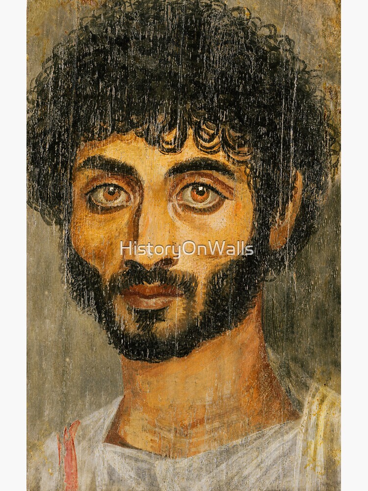 "Roman faces: portrait of a thin faced bearded man" Sticker for Sale by ...