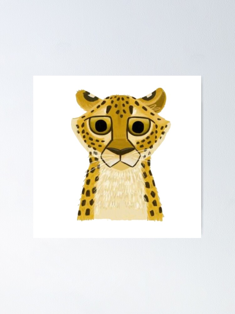 "Young cheetah scared and thoughtful" Poster for Sale by Cuteyzone ...