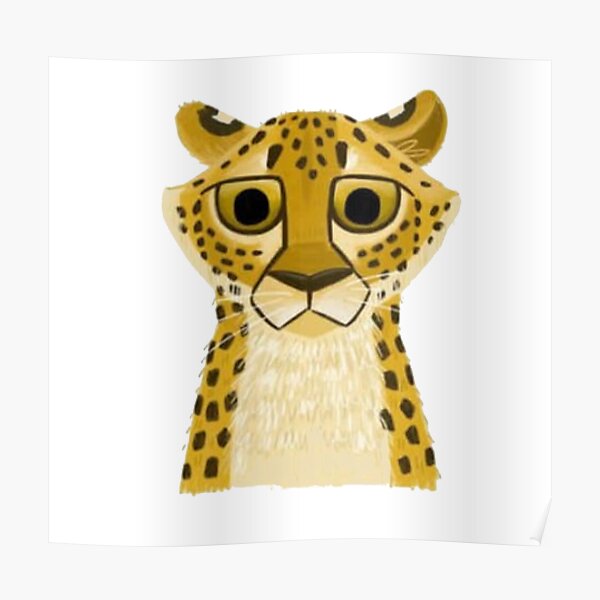"Young cheetah scared and thoughtful" Poster for Sale by Cuteyzone ...