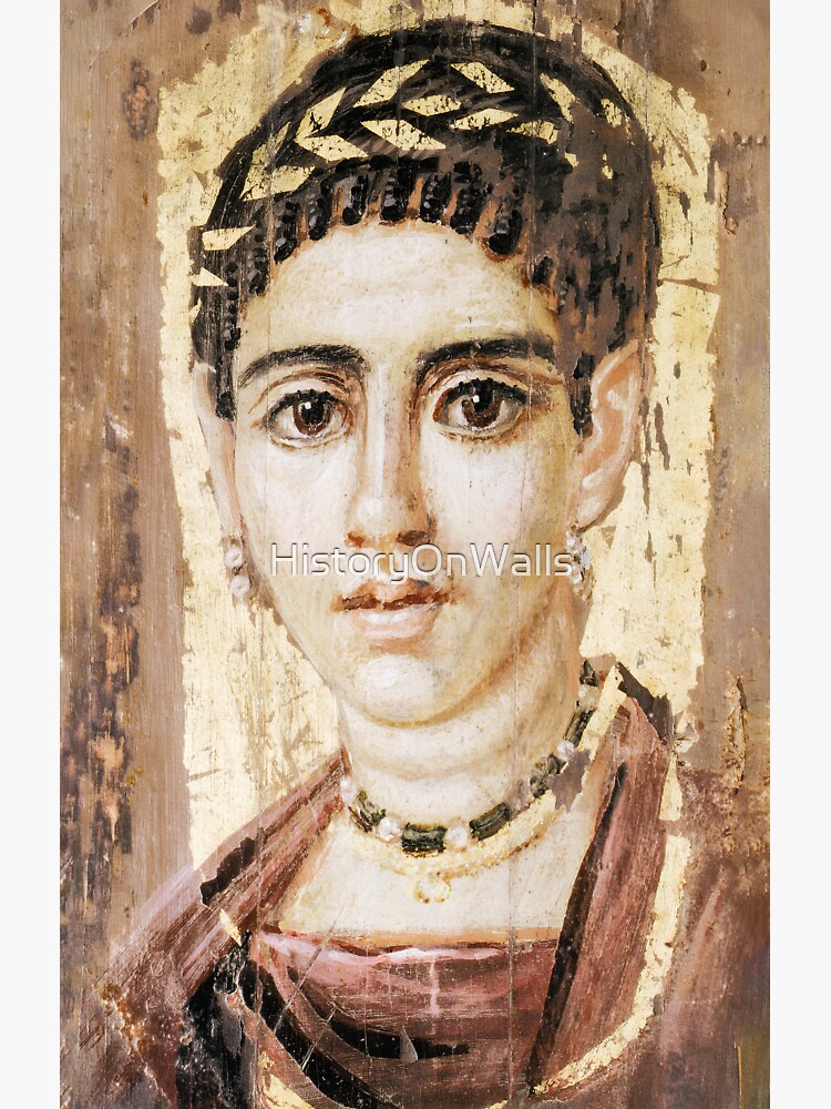 "Roman faces: Portrait of a young woman with a gilded wreath. A.D. 120 ...