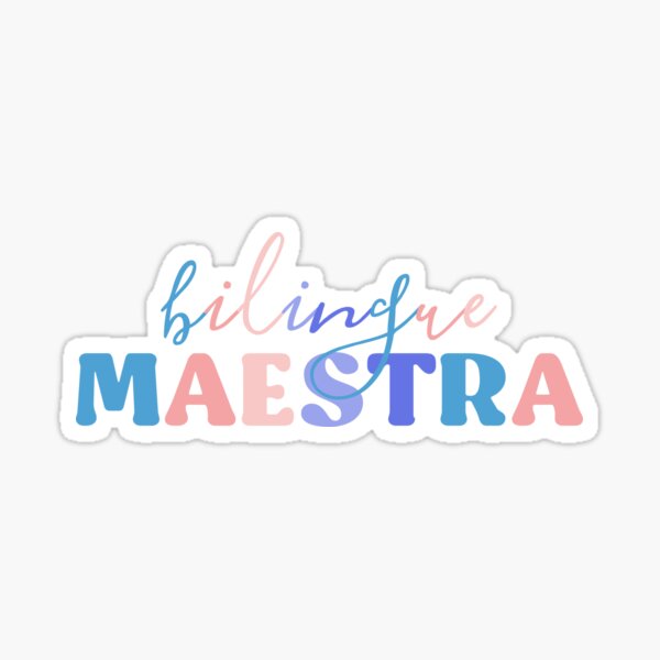 "Maestra Bilingue Cute Maestra Gift" Sticker for Sale by InnaPo | Redbubble