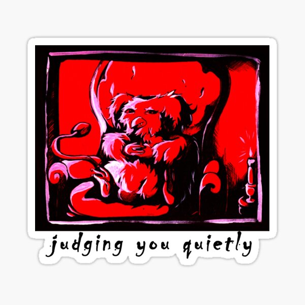 "Judging you quietly illustration" Sticker for Sale by persefoniart ...