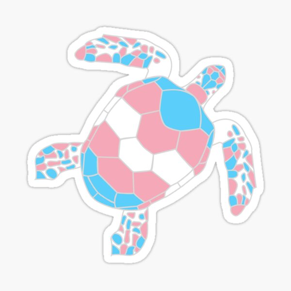 "Transgender Pride Turtle" Sticker for Sale by czollinger | Redbubble