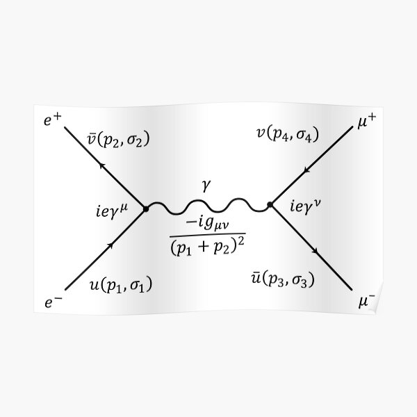 "Feynman Diagram" Poster for Sale by ScienceCorner | Redbubble