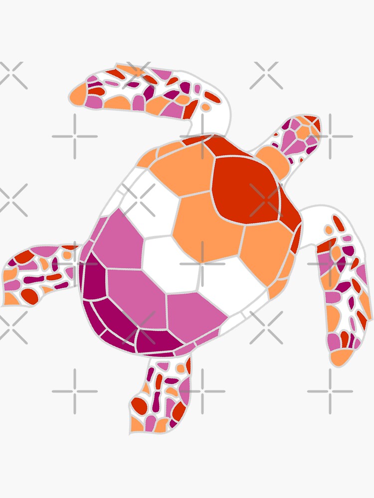 "Lesbian Pride Turtle" Sticker for Sale by czollinger | Redbubble