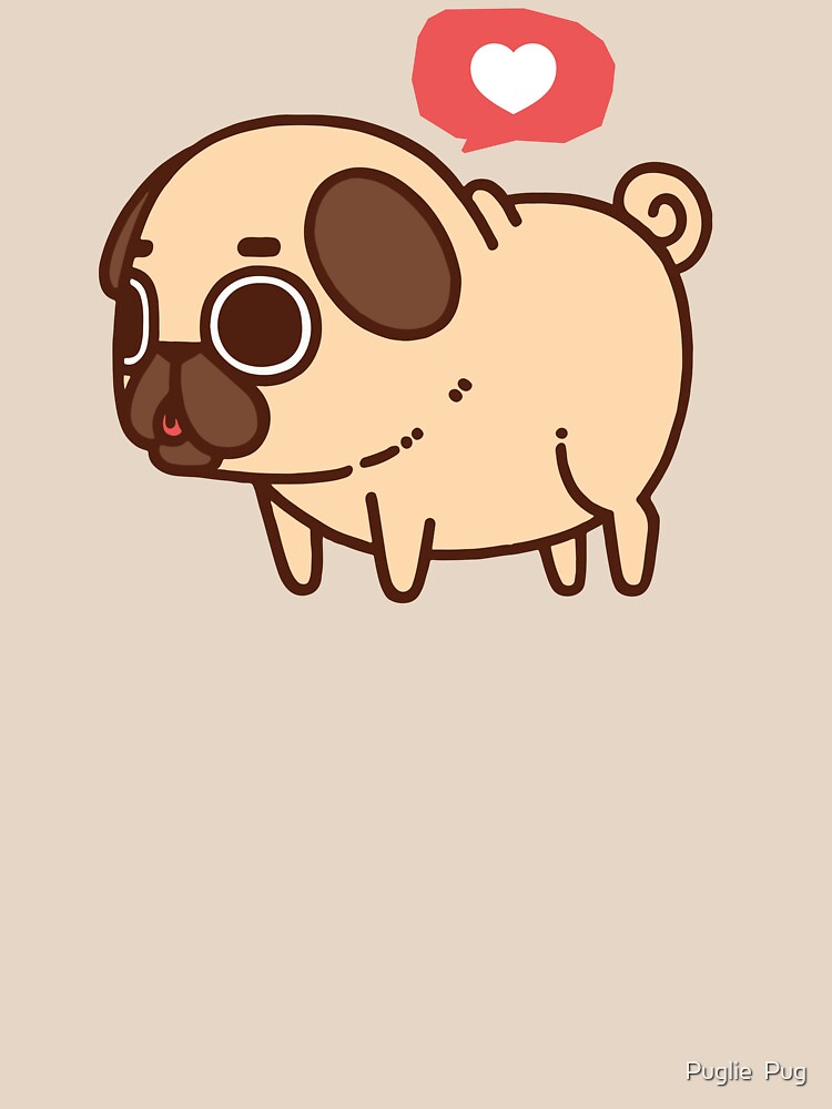 "Puglie Pug" T-shirt for Sale by puglie | Redbubble | pug t-shirts ...