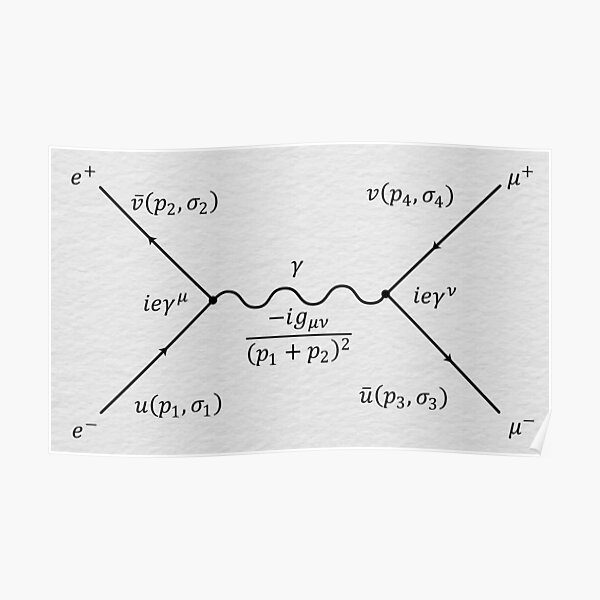"Feynman Diagram" Poster for Sale by ScienceCorner | Redbubble