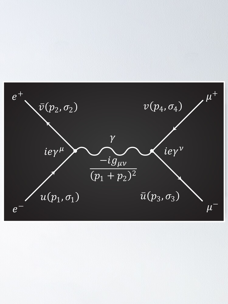 "Feynman Diagram" Poster for Sale by ScienceCorner | Redbubble