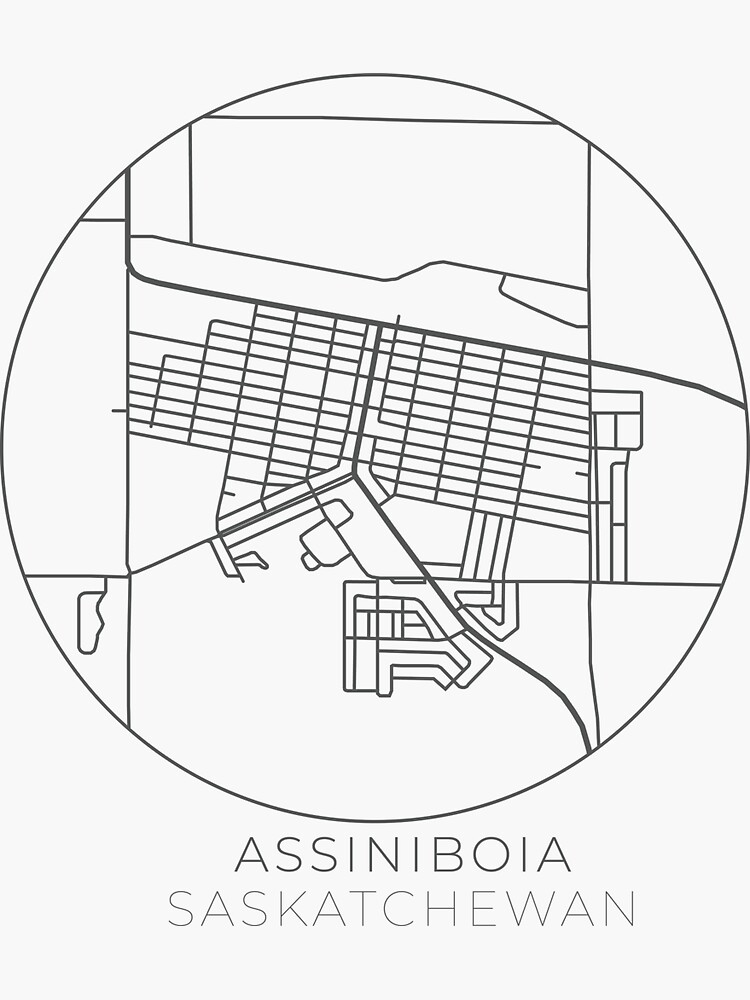 "Assiniboia Map" Sticker for Sale by GoldenSouthCC | Redbubble