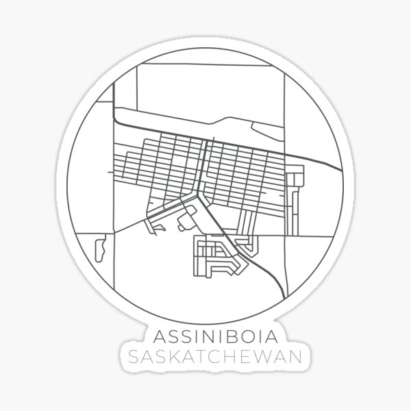 "Assiniboia Map" Sticker for Sale by GoldenSouthCC | Redbubble