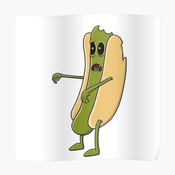 "Zombie Hot Dog" Poster for Sale by JakeSoNothing | Redbubble