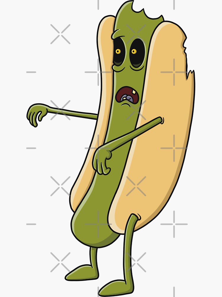 "Zombie Hot Dog" Sticker for Sale by JakeSoNothing | Redbubble