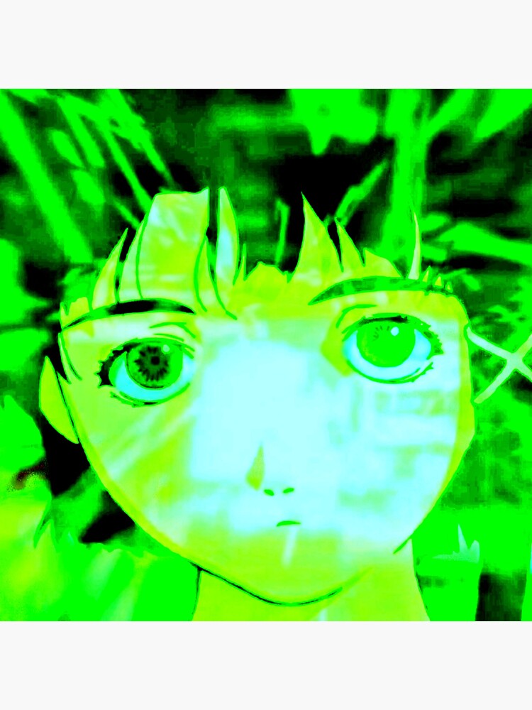 "Serial Experiments Lain Glitchcore" Sticker for Sale by FeistyFlamingo ...