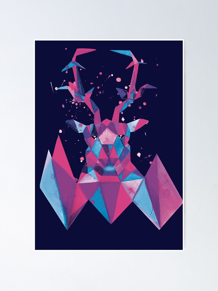 "Geometric Stag" Poster for Sale by DStathers-Art | Redbubble