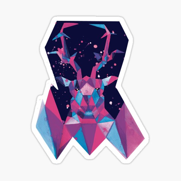 "Geometric Stag" Sticker for Sale by DStathers-Art | Redbubble