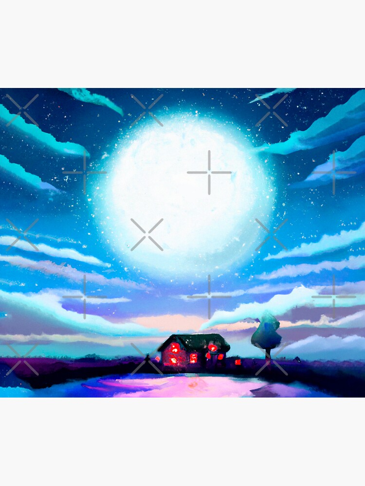 "Purple Moon" Sticker for Sale by timegraf | Redbubble