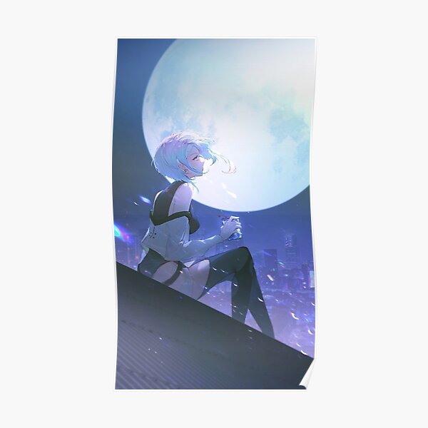 "Cyberpunk Edgerunners - Lucy on moon" Poster for Sale by hmalgez ...