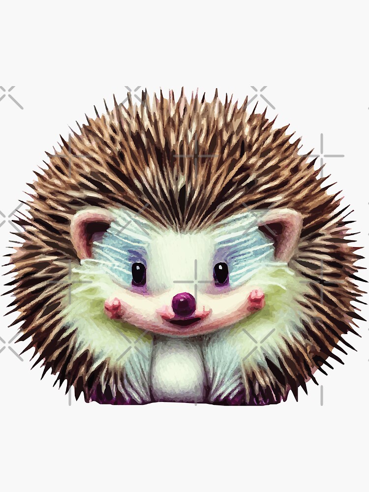 "cute hedgehog sticker " Sticker for Sale by Pavlito99 | Redbubble