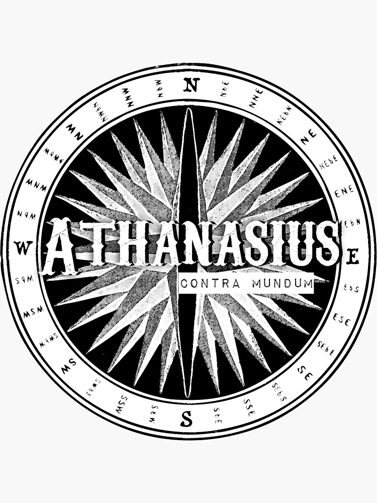 "Athanasius Contra Mundum - Compass" Sticker for Sale by Patristix ...