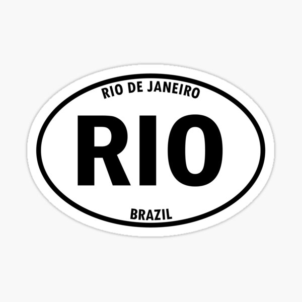 "RIO, Rio de Janeiro, Brazil Oval Travel Sticker" Sticker for Sale by ...