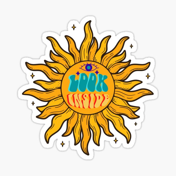 "LOOK INSIDE" Sticker for Sale by MarianMa12 | Redbubble