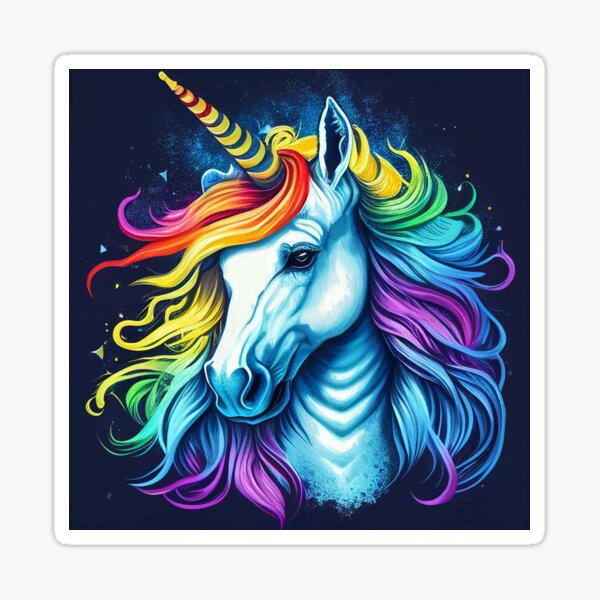 "rainbow unicorn - charming rainbow unicorn -Stay Magical" Sticker for ...