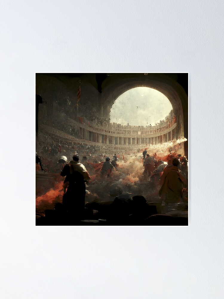 "Fighting at the Roman Colosseum " Poster for Sale by Habitat-z | Redbubble