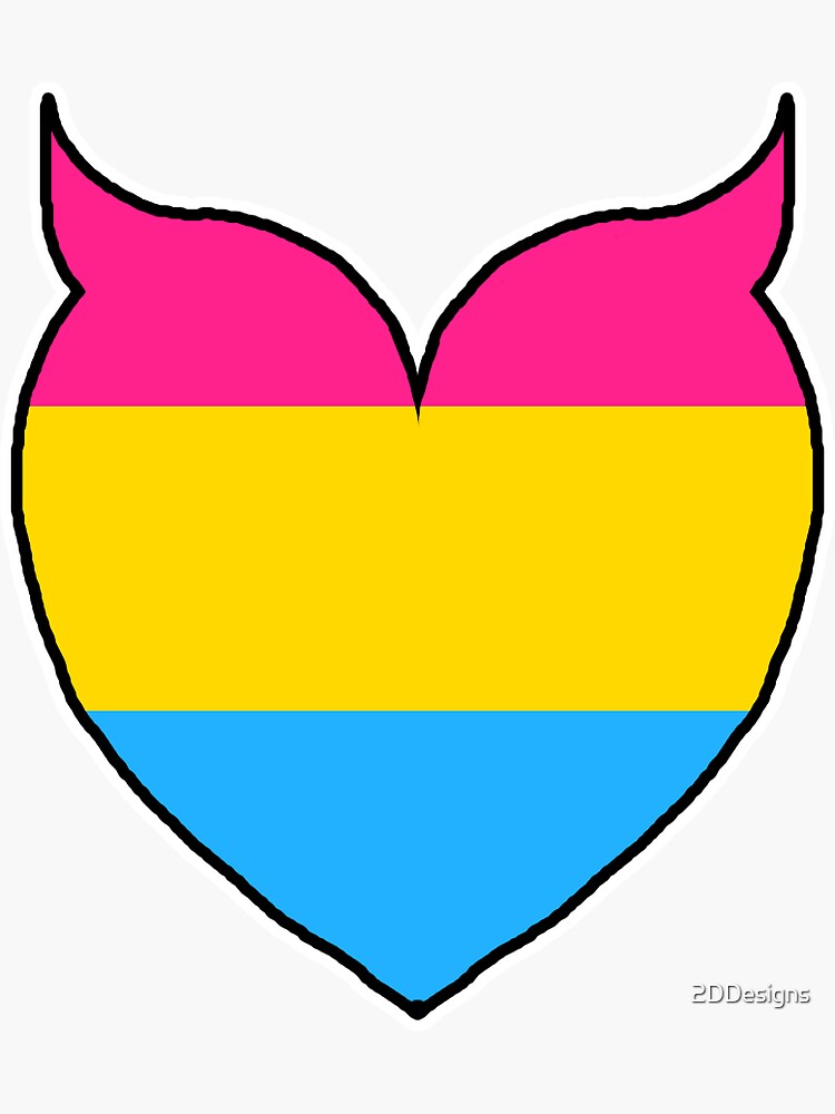 "Pansexual Heart" Sticker for Sale by 2DDesigns | Redbubble